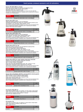 RMN Catalogue Pressure Sprayers and Oil Extractors Picture PDF | Repair Management Nederland B.V.