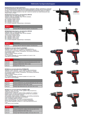 RMN Catalogus Keyang Boormachines foto PDF | Repair Management Nederland B.V.