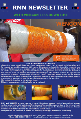WENCON GRE Pipe Repair System | Repair Management Nederland B.V.